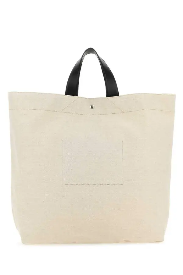 JIL SANDER Sand Canvas Flat Shopping Bag - Brown