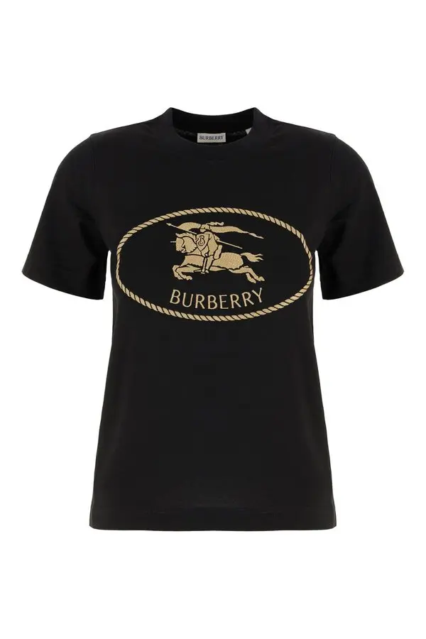 Burberry Graphic Logo Embroidered Crewneck T-shirt - Multicolor