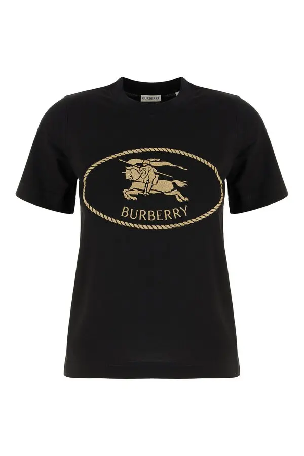 Burberry Graphic Logo Embroidered Crewneck T-shirt - Multicolor
