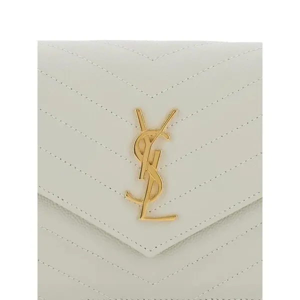 Saint Laurent Calf Leather Shoulder Bag - Cream