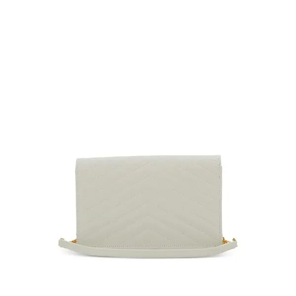 Saint Laurent Calf Leather Shoulder Bag - Cream