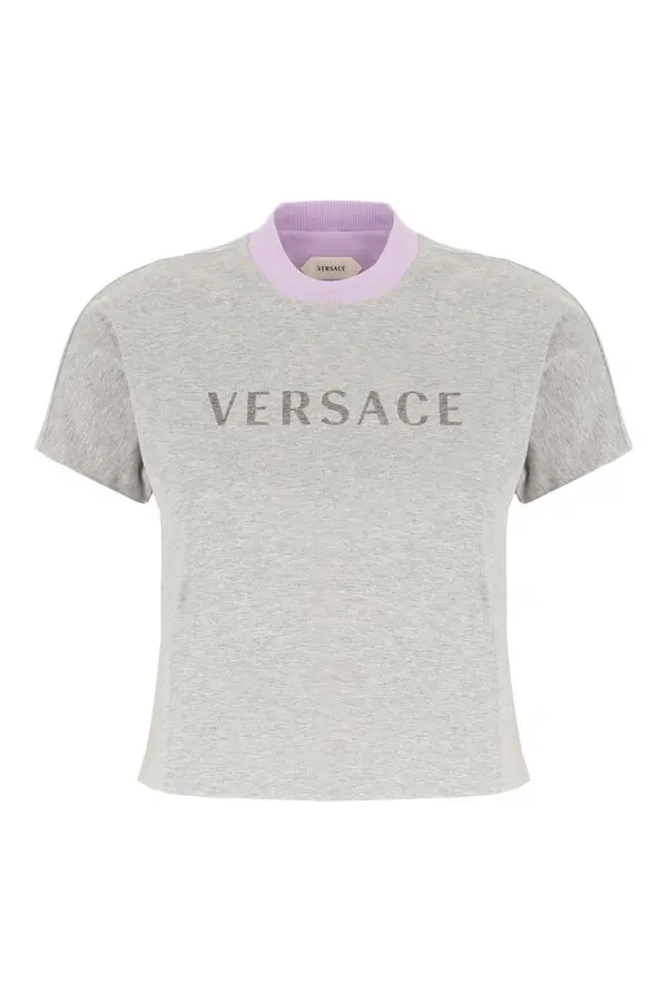 Versace Logo Short Sleeve T-shirt - Multicolor
