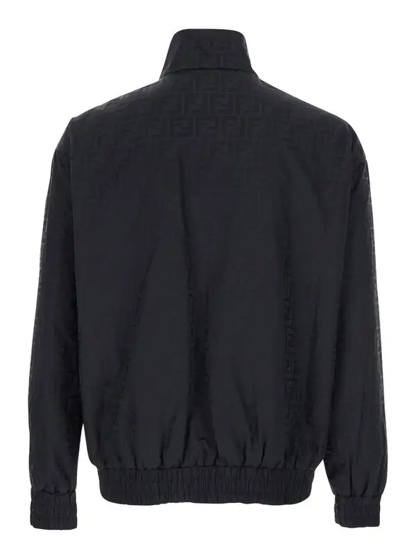 Fendi Padded Zucca Embossed Nylon Bomber Jacket - Multicolor