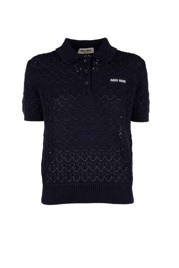 Miu Miu Short Sleeve Polo Knitwear