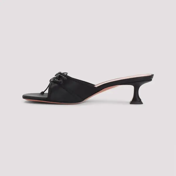 Amina Muaddi Eleonora 45 Slippers - Black