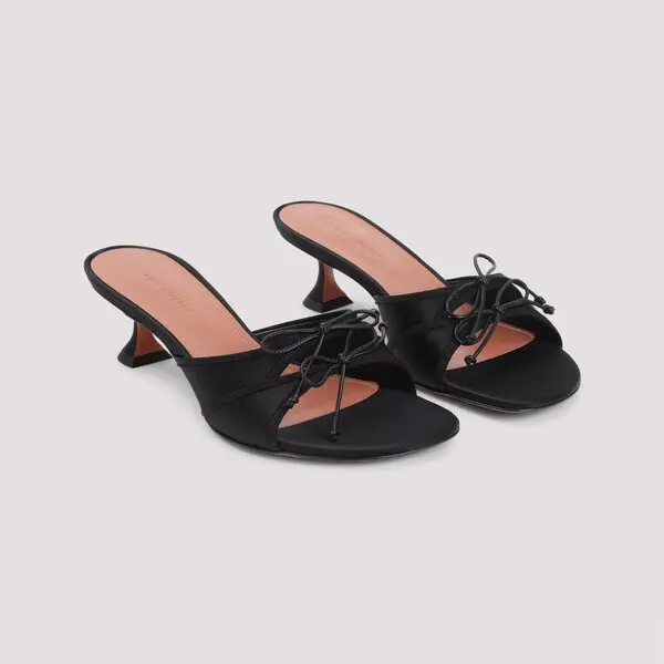 Amina Muaddi Eleonora 45 Slippers - Black