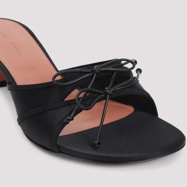 Amina Muaddi Eleonora 45 Slippers - Black