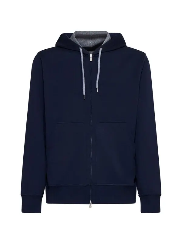 Brunello Cucinelli Cotton-blend Hoodie With Zip