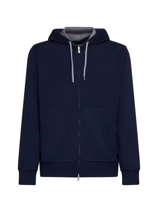 Brunello Cucinelli Cotton-blend Hoodie With Zip - Multicolor