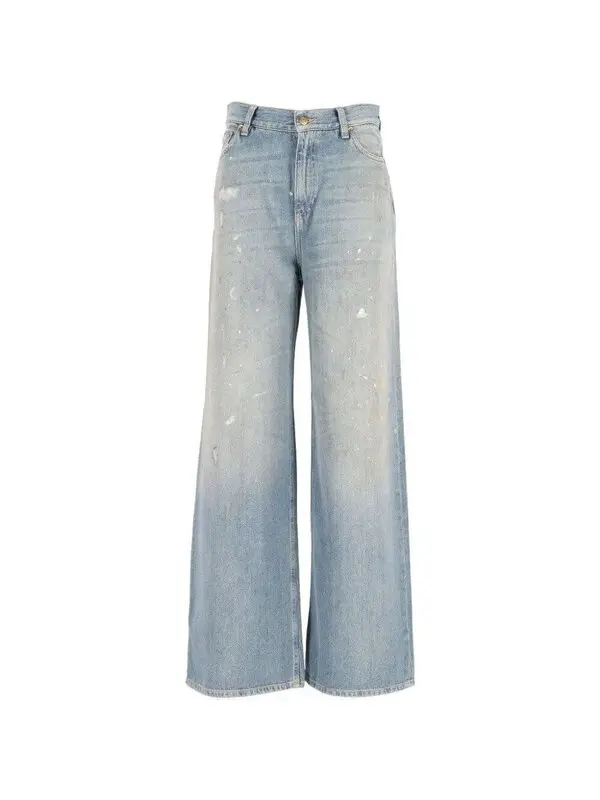 GOLDEN GOOSE Logo Embroidered Boyfriend Jeans - Blue