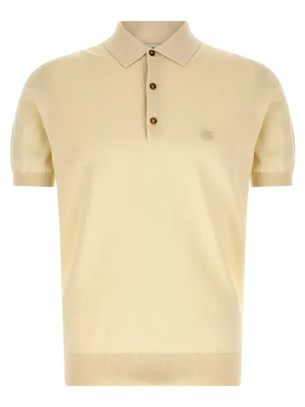 Etro Pegaso' Polo Shirt - Cream