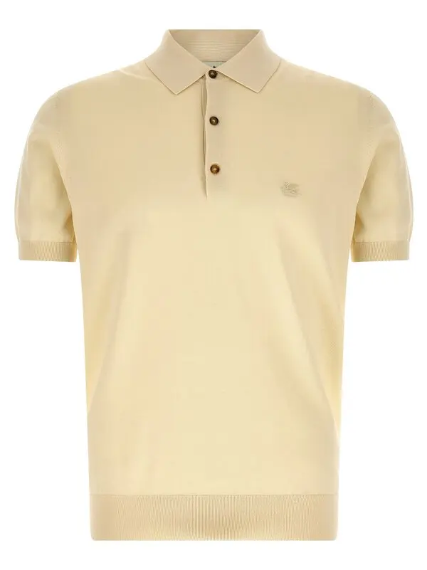 Etro Pegaso' Polo Shirt - Cream