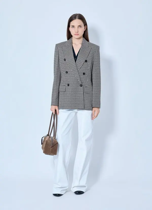 Max Mara Double-breasted Houndstooth Blazer - Multicolor