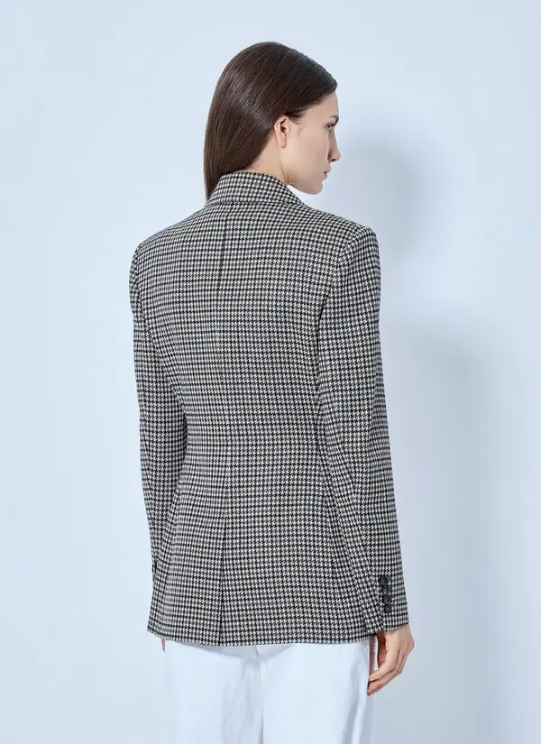 Max Mara Double-breasted Houndstooth Blazer - Multicolor