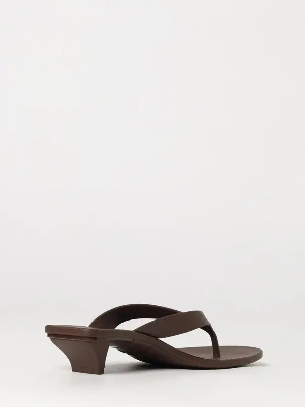 Gucci Vittoria Rubber Thong Sandals With Low Heel - Brown