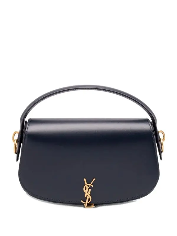 Saint Laurent Voltaire Bag In Box Leather - Blue