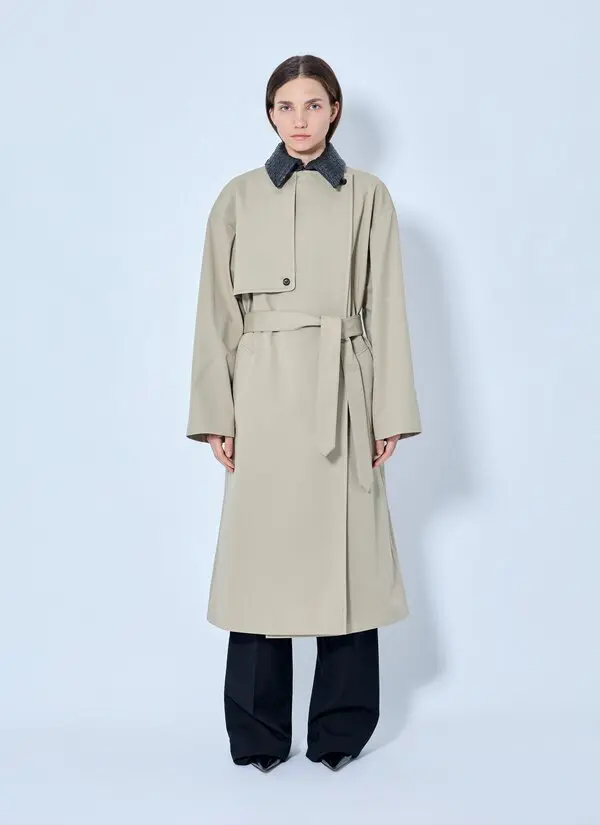 Bottega Veneta Light Cotton Trench Coat - Cream