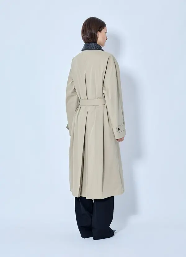Bottega Veneta Cotton Trench Coat - Cream