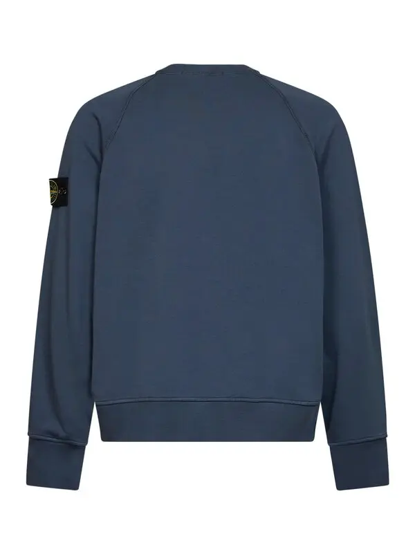 Stone Island Slate Blue Cotton Crewneck Sweatshirt - Multicolor