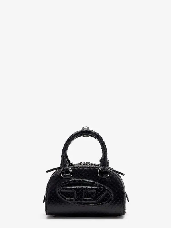 DIESEL® 1dr Dome Python Leather Crossbody Bag