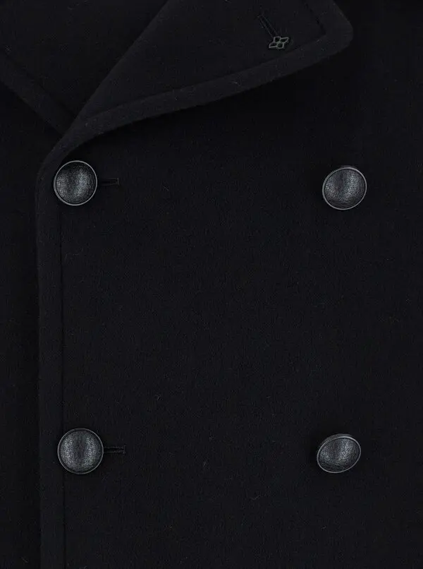 Tagliatore Coat With Button Closure And Welt Pockets In Wool
