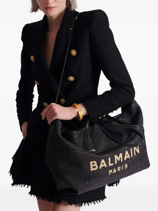 Balmain Track Tote Bag With Embroidery