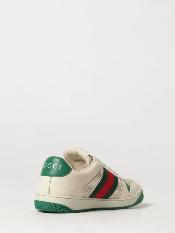 Gucci Screener Sneakers In Mesh And Suede With Web Stripe