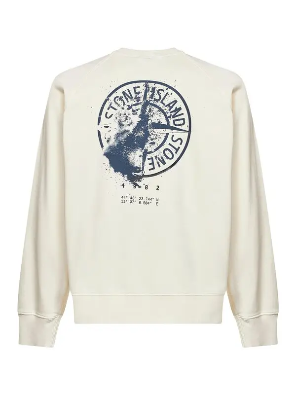 Stone Island Cotton Compass Print Sweatshirt - Multicolor
