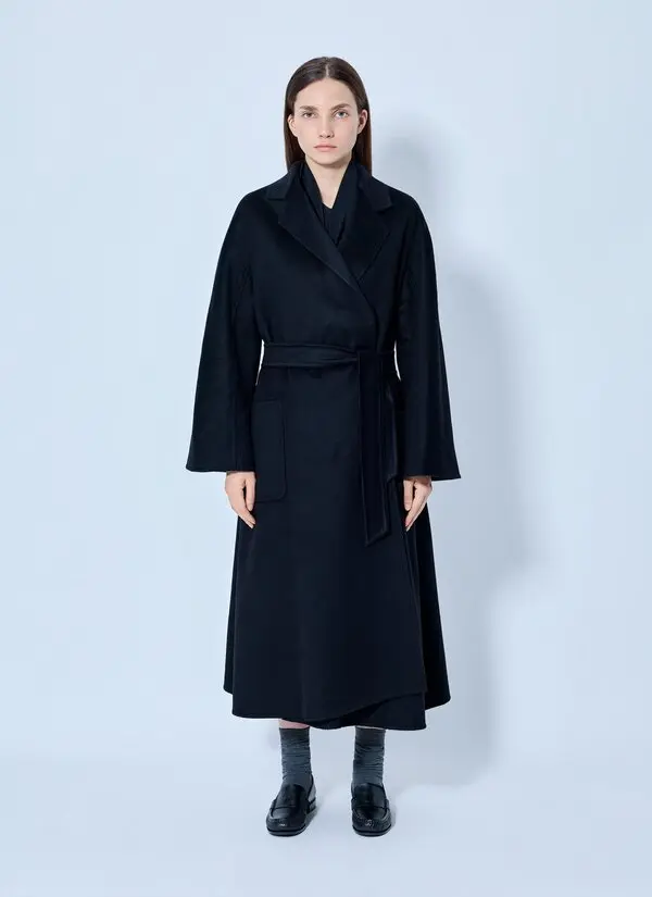 Max Mara Belted Cashmere Coat - Black