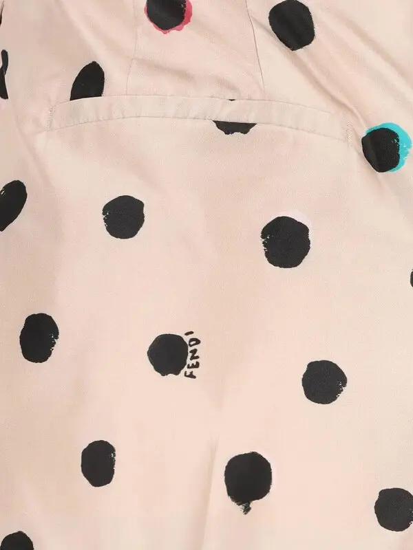 Fendi Falena Dots-print Taffeta Flared Shorts - Multicolor