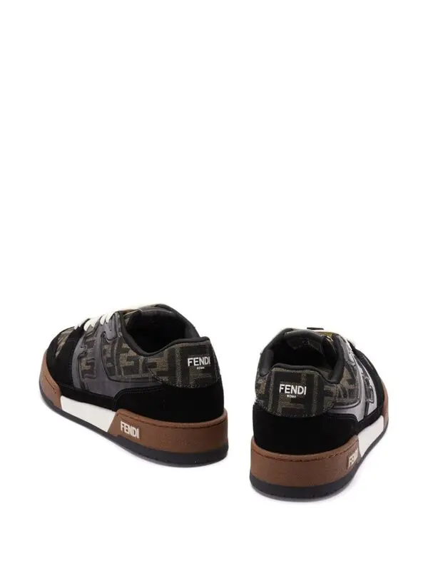 Fendi Ff Jacquard And Suede Match Sneakers