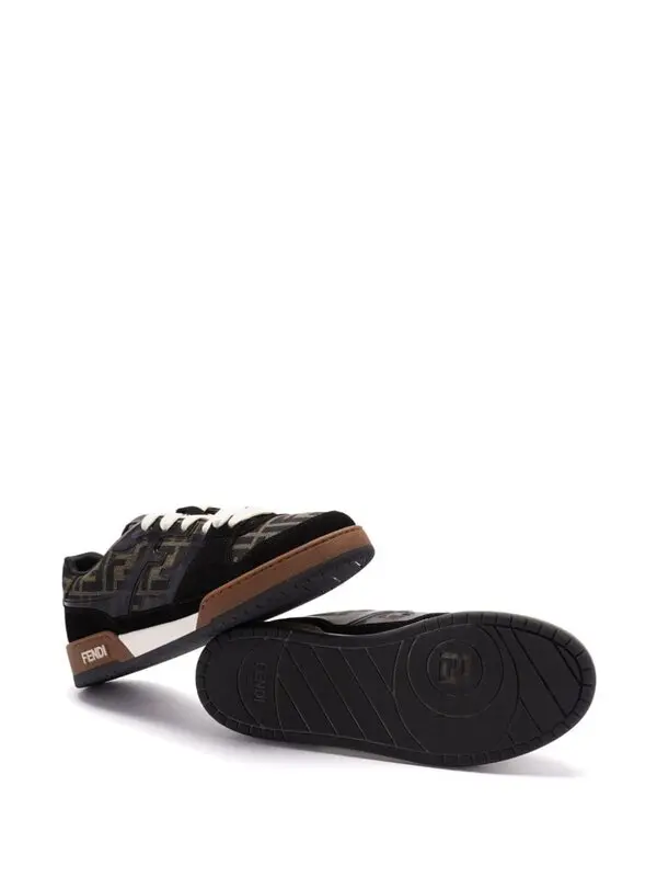 Fendi Ff Jacquard And Suede Match Sneakers