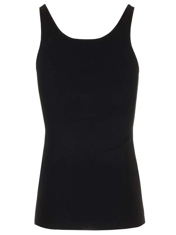 TOTEME Compact Knit Tank - Black