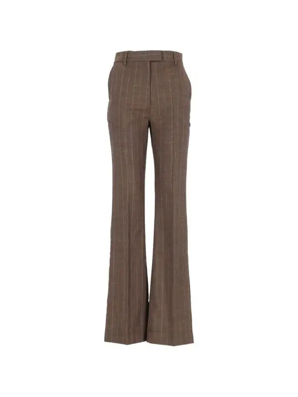 GANNI Pinstriped Wool Trousers