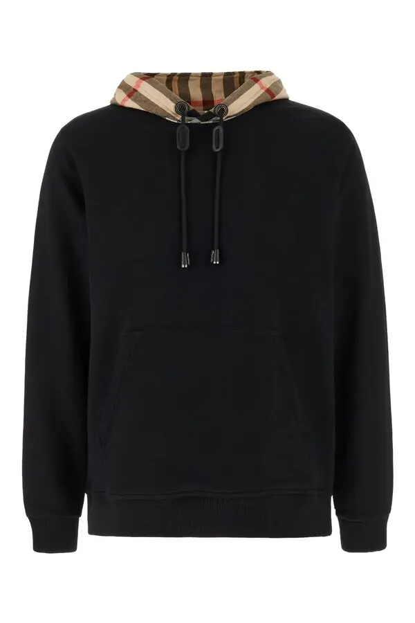 Burberry Check-lined Hooded Sweatshirt - Multicolor