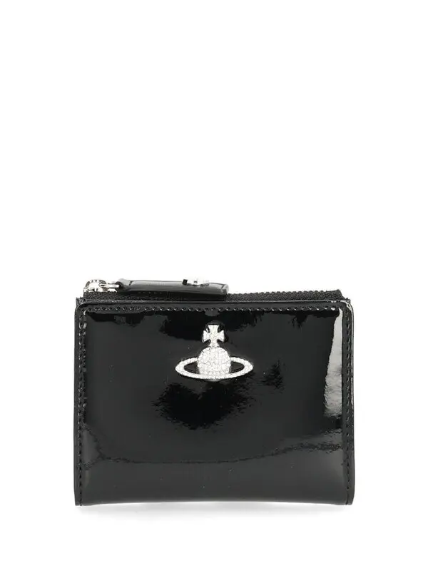 VIVIENNE WESTWOOD Slim Card Holder With Flap - Black