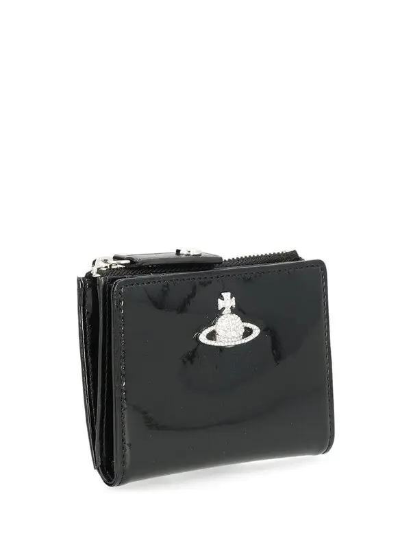 VIVIENNE WESTWOOD Slim Card Holder With Flap - Black
