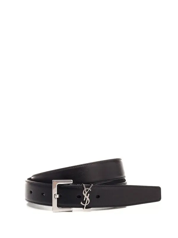Saint Laurent Monogram Belt - Black