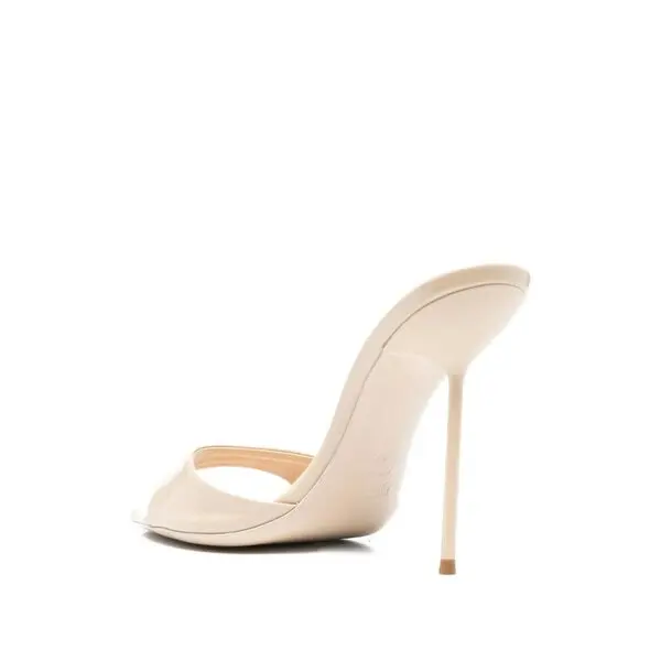 Paris Texas Patent Leather Stiletto Sandals - Cream