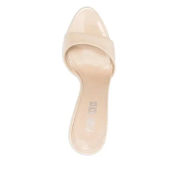 Paris Texas Patent Leather Stiletto Sandals - Cream