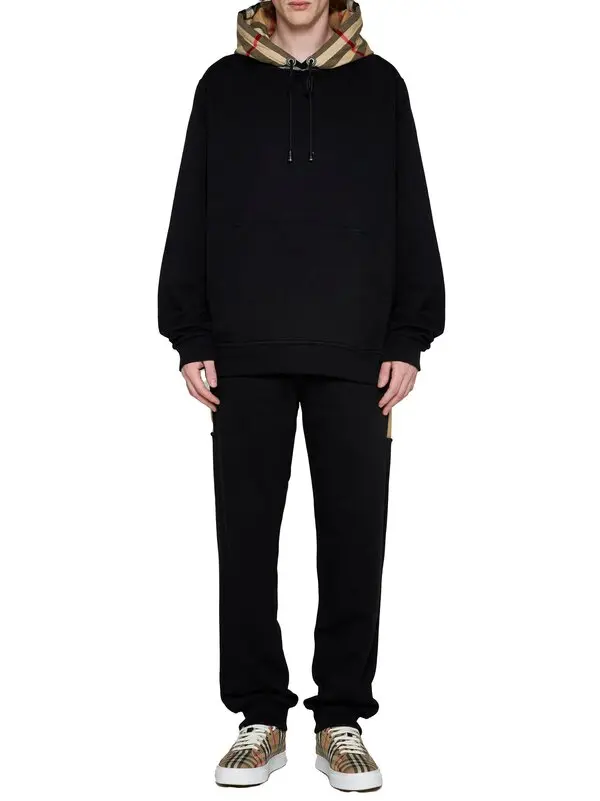 Burberry Checked Cotton Hoodie