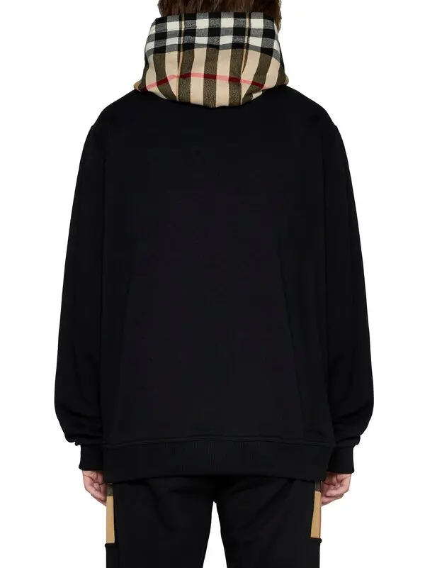 Burberry Checked Cotton Hoodie