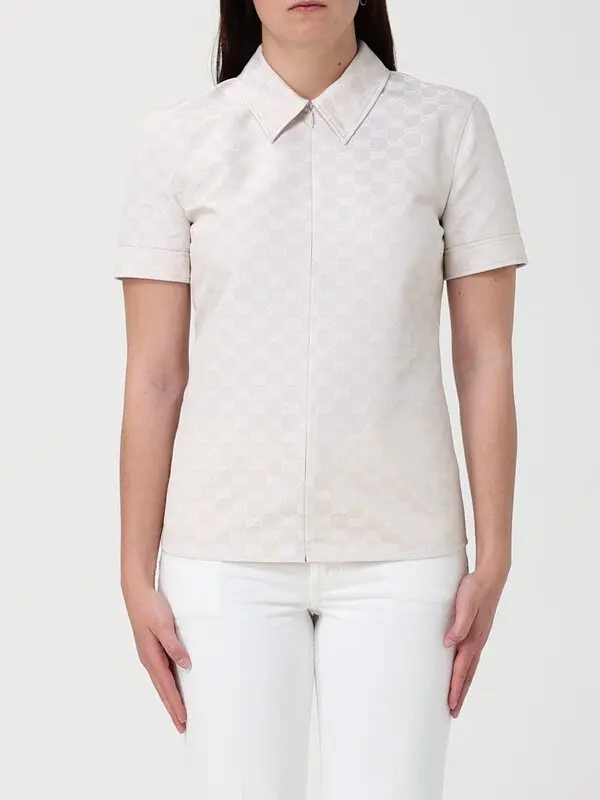 Gucci Monogram Motif Gabardine Shirt - Cream