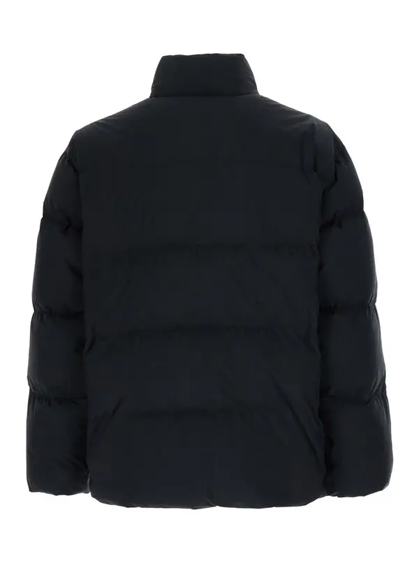 Saint Laurent Black Down Jacket With High Collar And Long Sleeves In Tech Fabric For