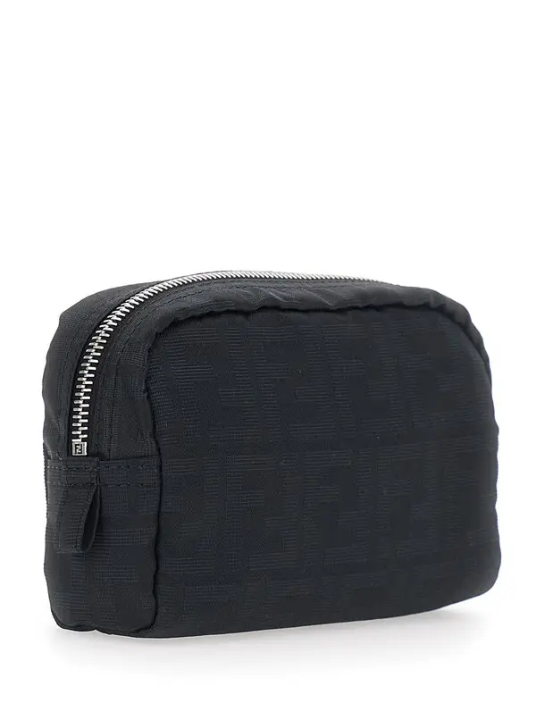 Fendi Pouch With Zip Closure In Ff Canvas For