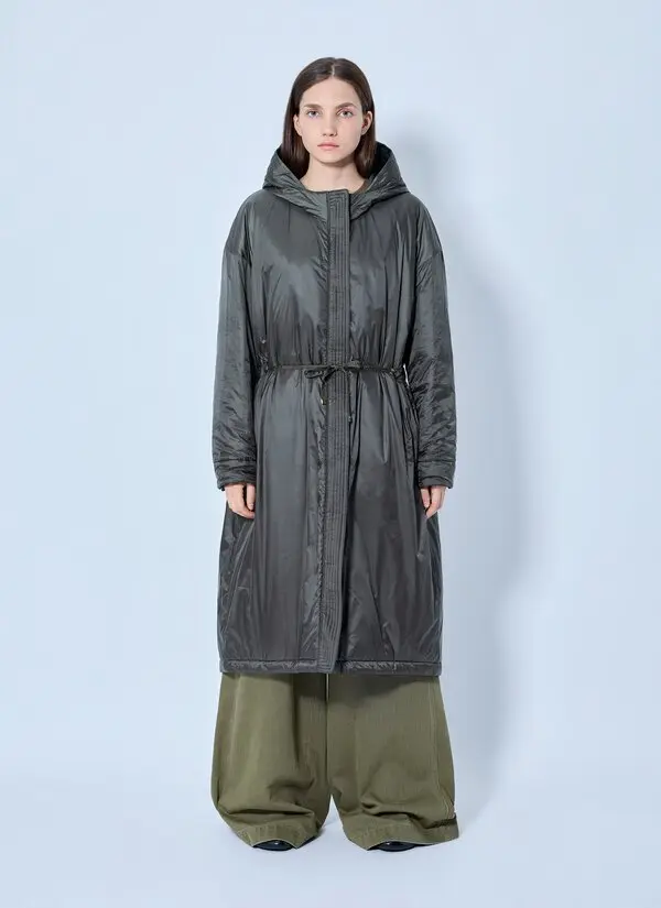 Max Mara Hooded Quilted Coat - Multicolor