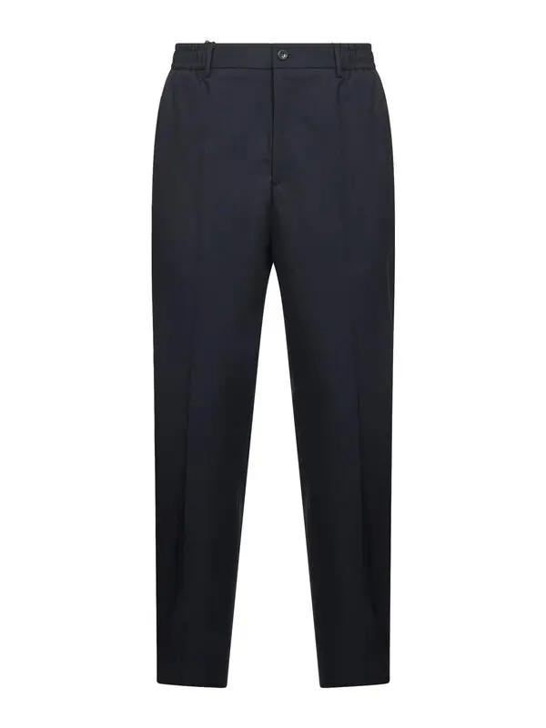 Tagliatore Blue Stretch Virgin Wool Blend Garcon Trousers - Multicolor