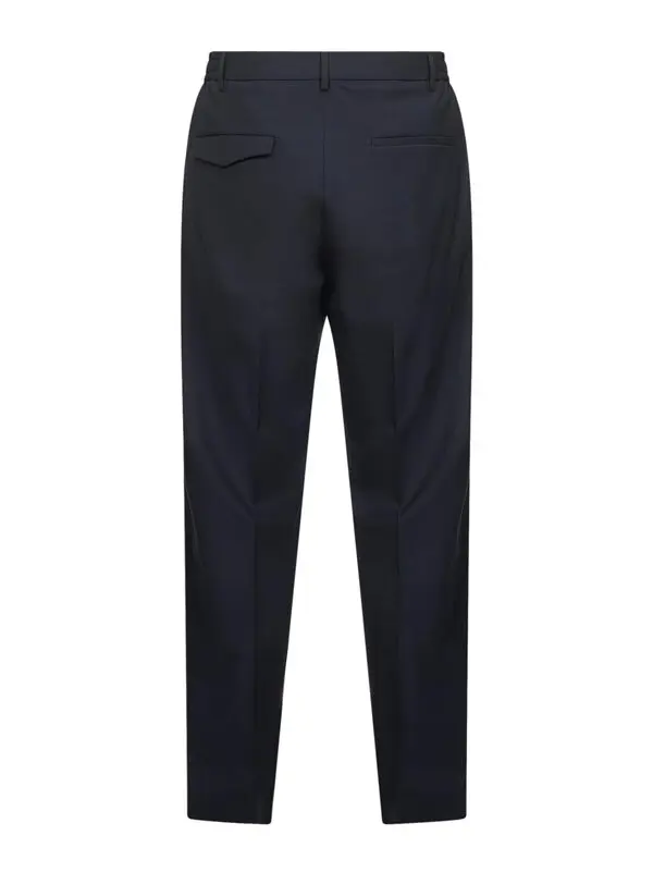 Tagliatore Blue Stretch Virgin Wool Blend Garcon Trousers - Multicolor