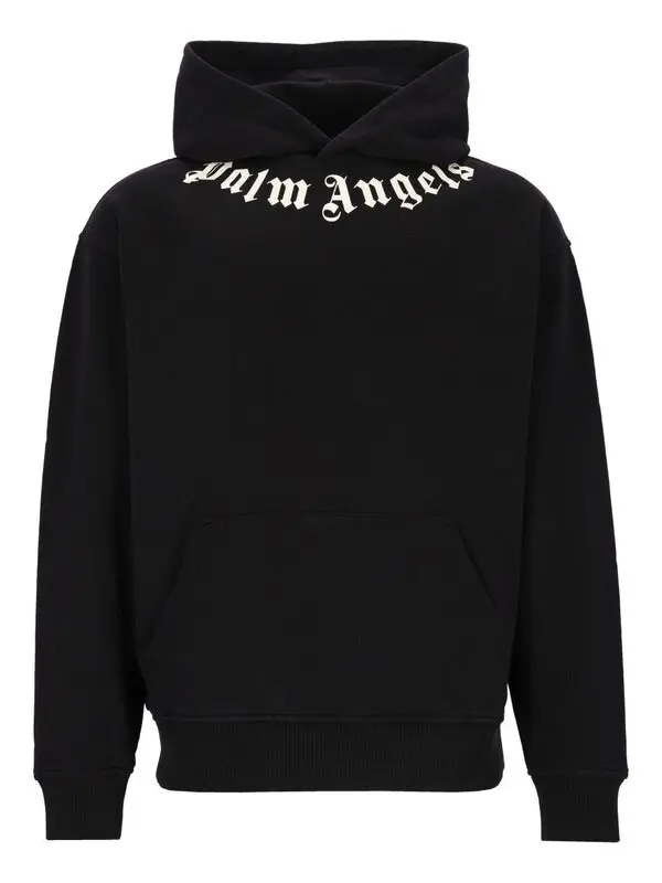 Palm Angels Neck Logo Hoodie
