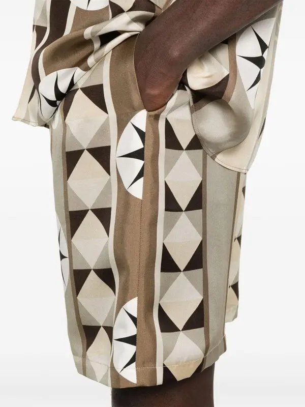 Loewe Printed Silk Shorts - Multicolor
